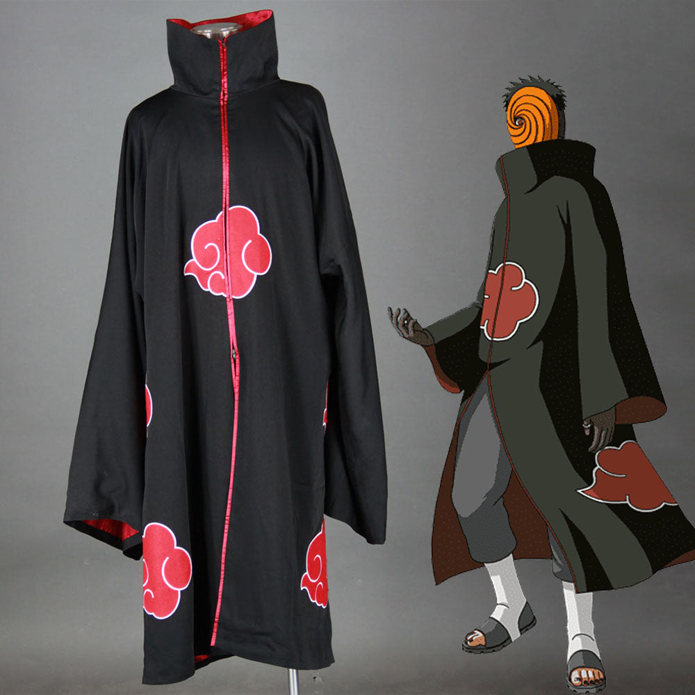 Anime Naruto Shippuden Akatsuki Cloak Obito Itachi Pain Cosplay Robe M ...