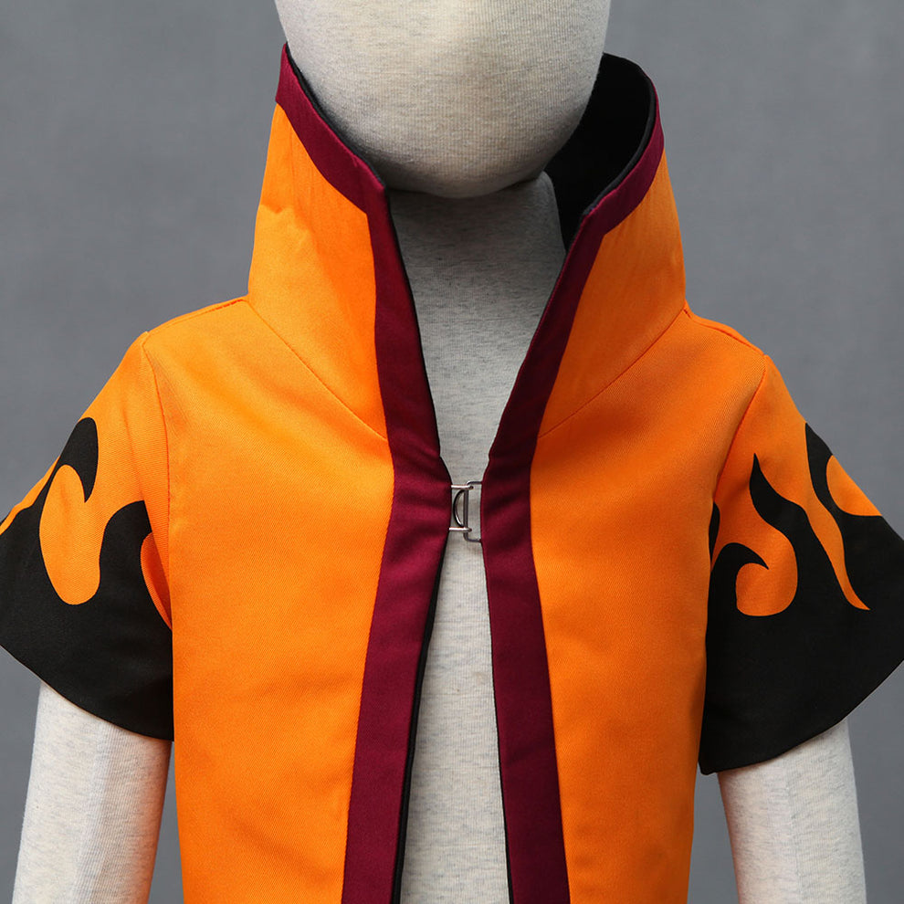 Anime Naruto Shippuden Cosplay Naruto 6th Hokage Costume Cloak Robe Me ...
