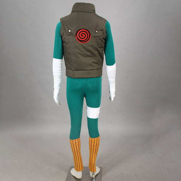 Anime Naruto Shippuden Rock Lee Costume Cosplay Men Kids Halloween ...