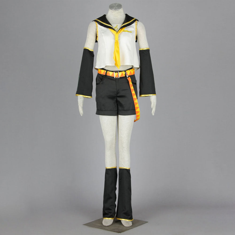 Vocaloid Costumes Kagamine Rin Cosplay full Outfit with Accessories Wo ...