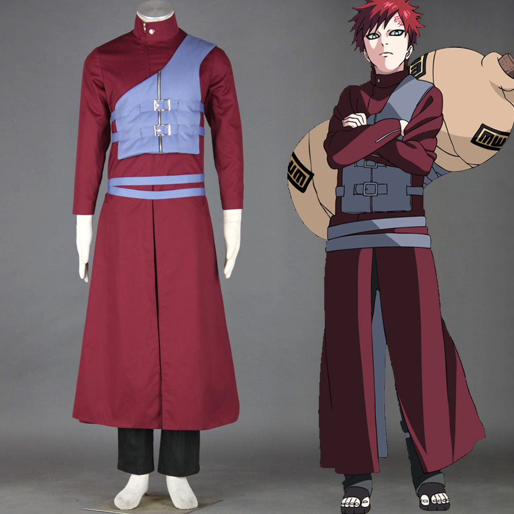 Anime Naruto Shippuden Gaara Cosplay Costume Men Kids Halloween – Rizz ...