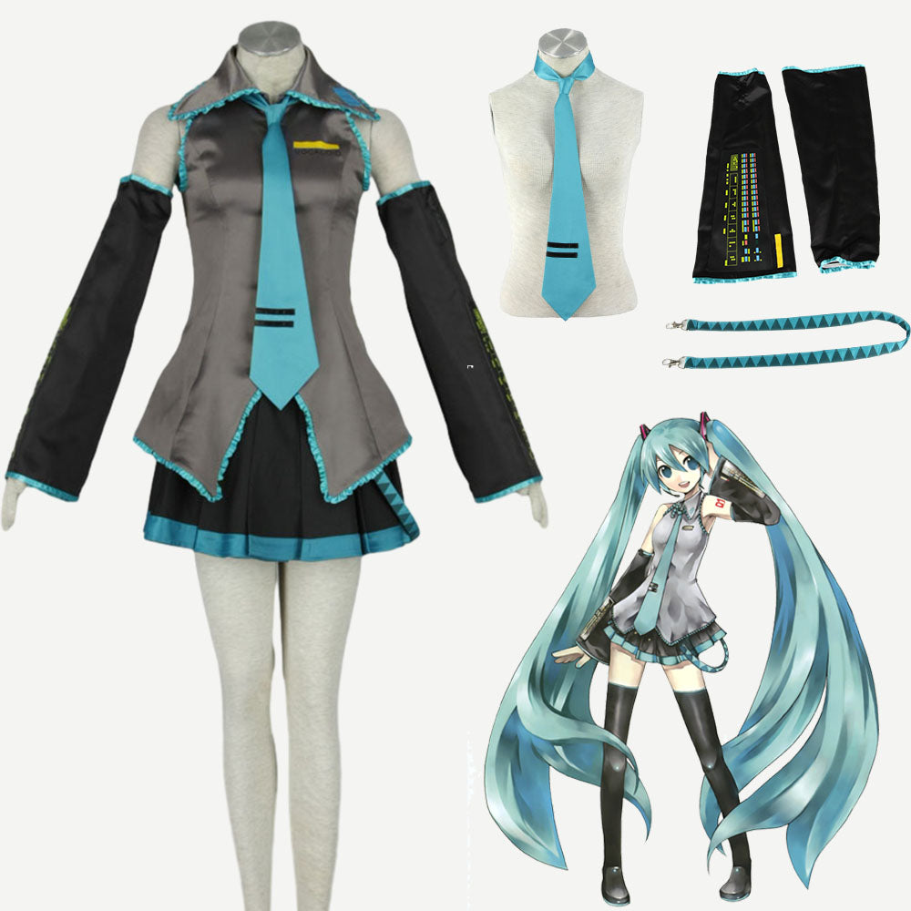 Vocaloid Costumes Hatsune Miku Cosplay full Outfit with Accessories Wo ...