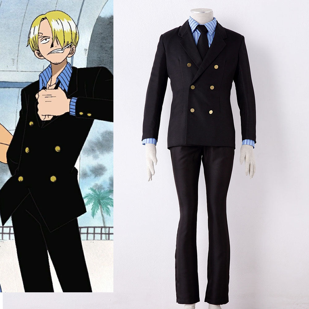 Anime One Piece Cook Vinsmoke Sanji Costume Cosplay Suits Men and Kids ...