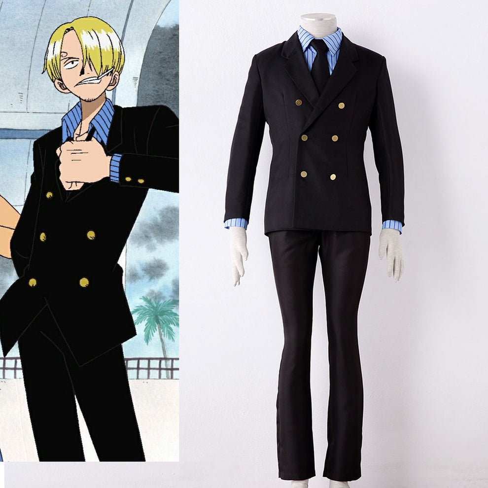 Anime One Piece Cook Vinsmoke Sanji Costume Cosplay Suits Men and Kids ...
