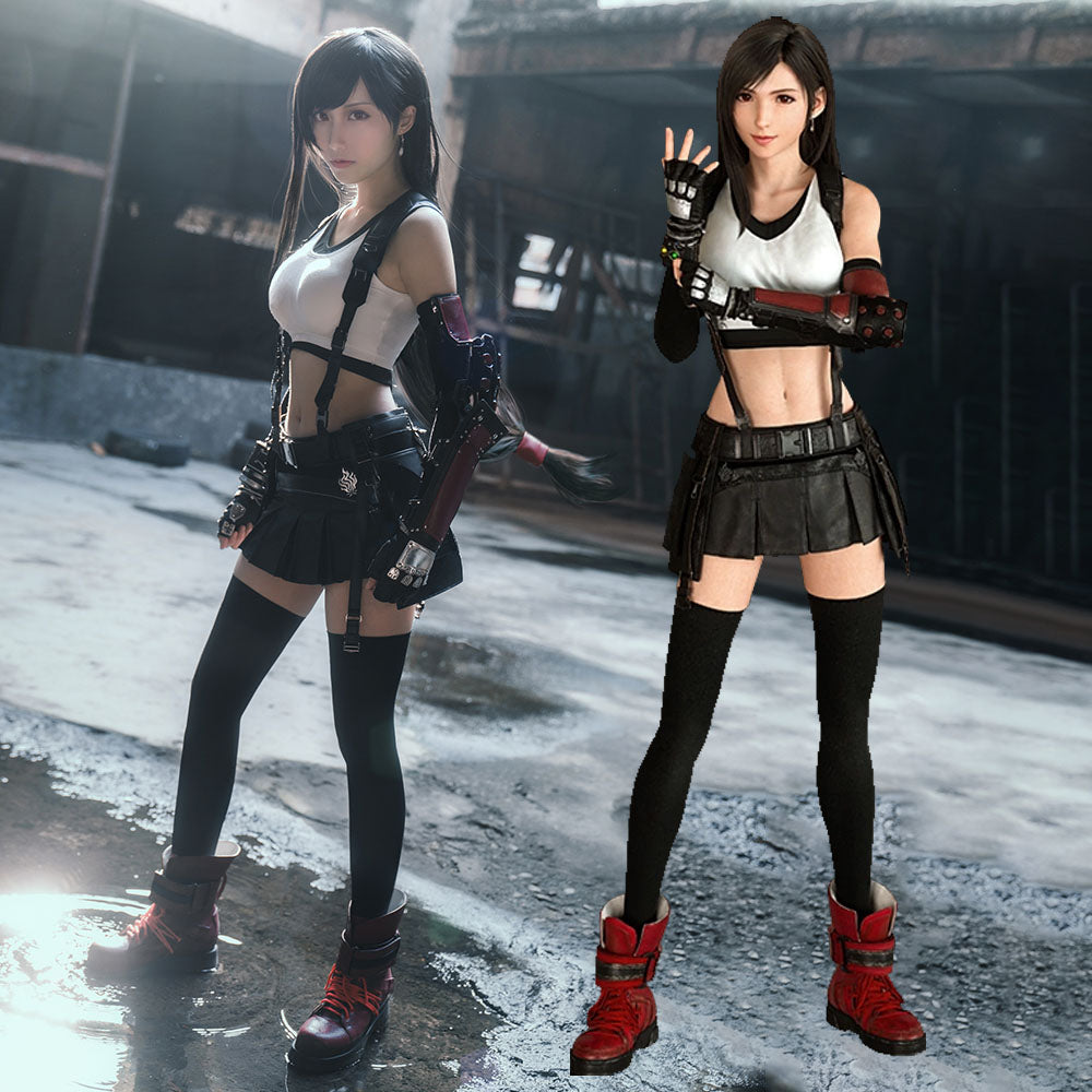 High Quality Final Fantasy 7 Tifa Lockhart 100% Cosplay Costume with A ...