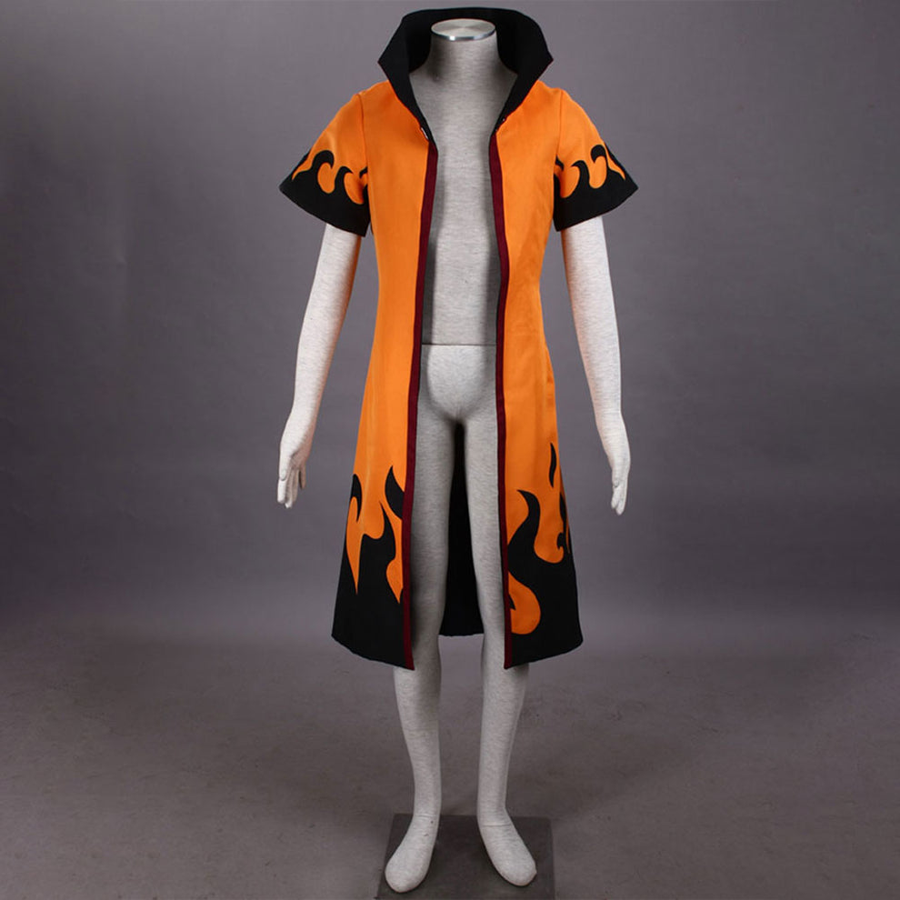 Anime Naruto Shippuden Cosplay Naruto 6th Hokage Costume Cloak Robe Me ...
