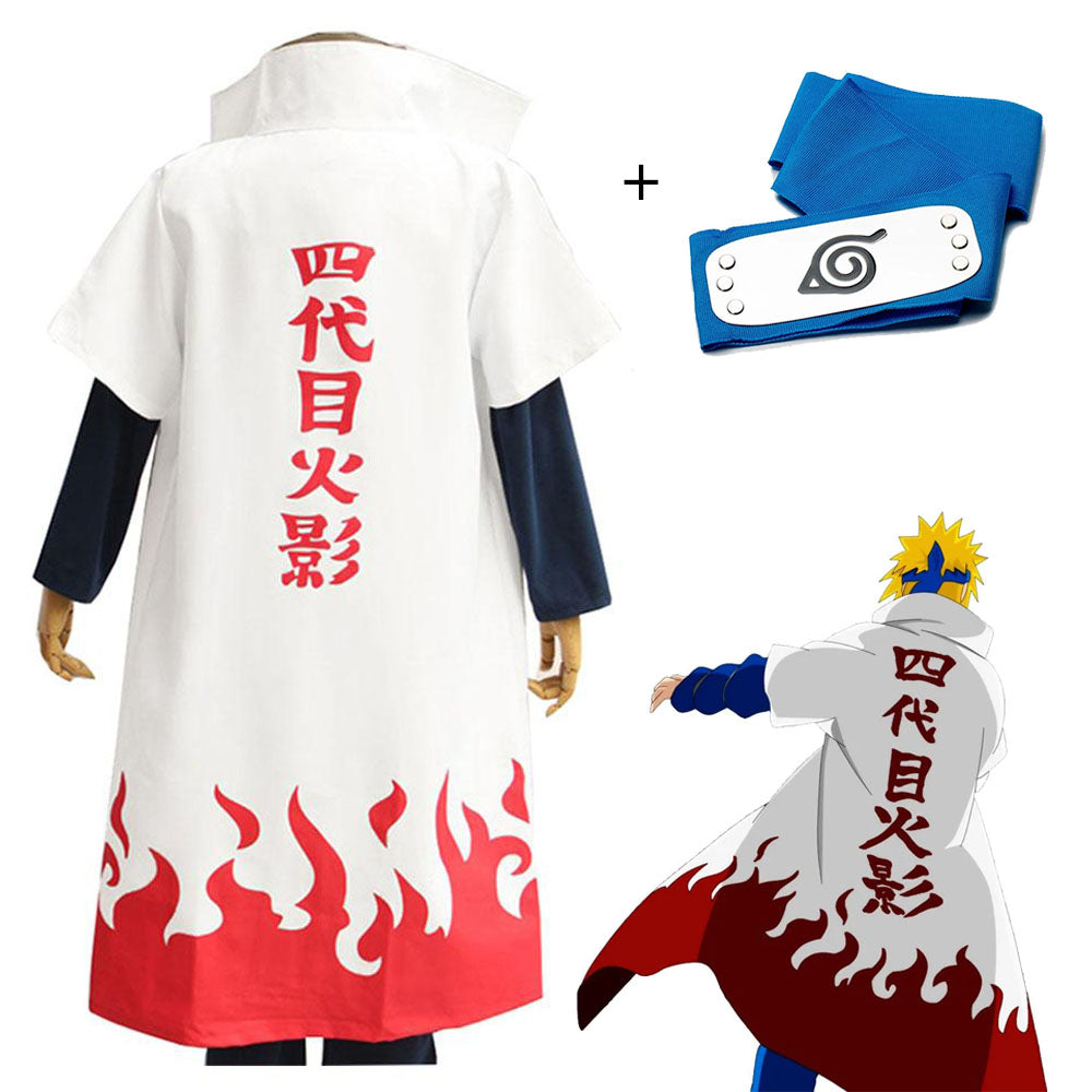 Anime Naruto Shippuden Costume 4th Hokage Namikaze Minato Cloak Cospla ...
